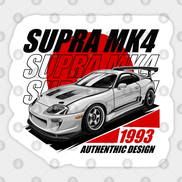 JDM LEGEND TOYOTA SUPRA MK4-WHITE - Toyota Supra Mk4 - Sticker | TeePublic