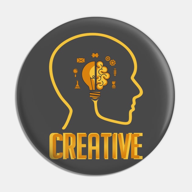 Creative Thinking - Creative Thinking - Pin | TeePublic