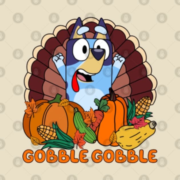 Bluey turkey fall thanksgiving - Bluey - T-Shirt | TeePublic