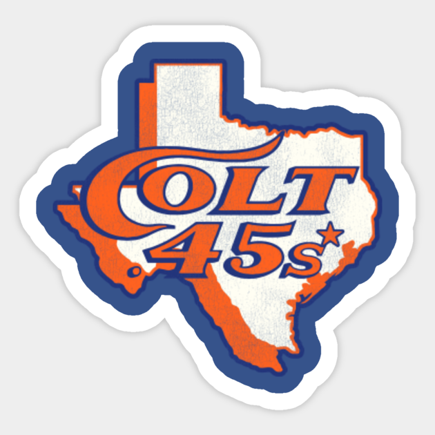 Houston Colt 45s Retro Defunct Texas Baseball - Baseball - Sticker ...