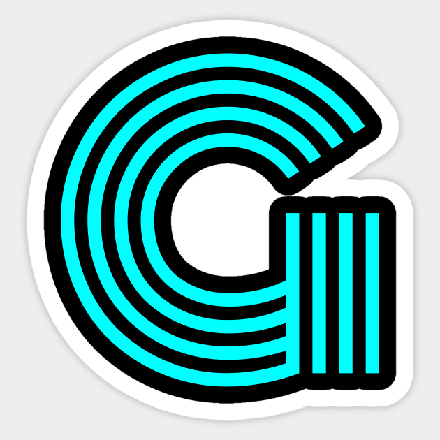 Letter G Letter Art - Letter G Letter Art - Sticker | TeePublic