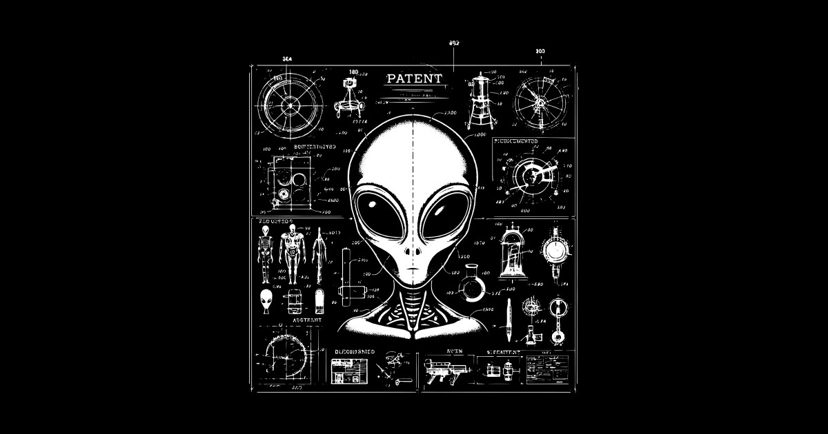 alien wireframes drawing design - Alien - Sticker | TeePublic