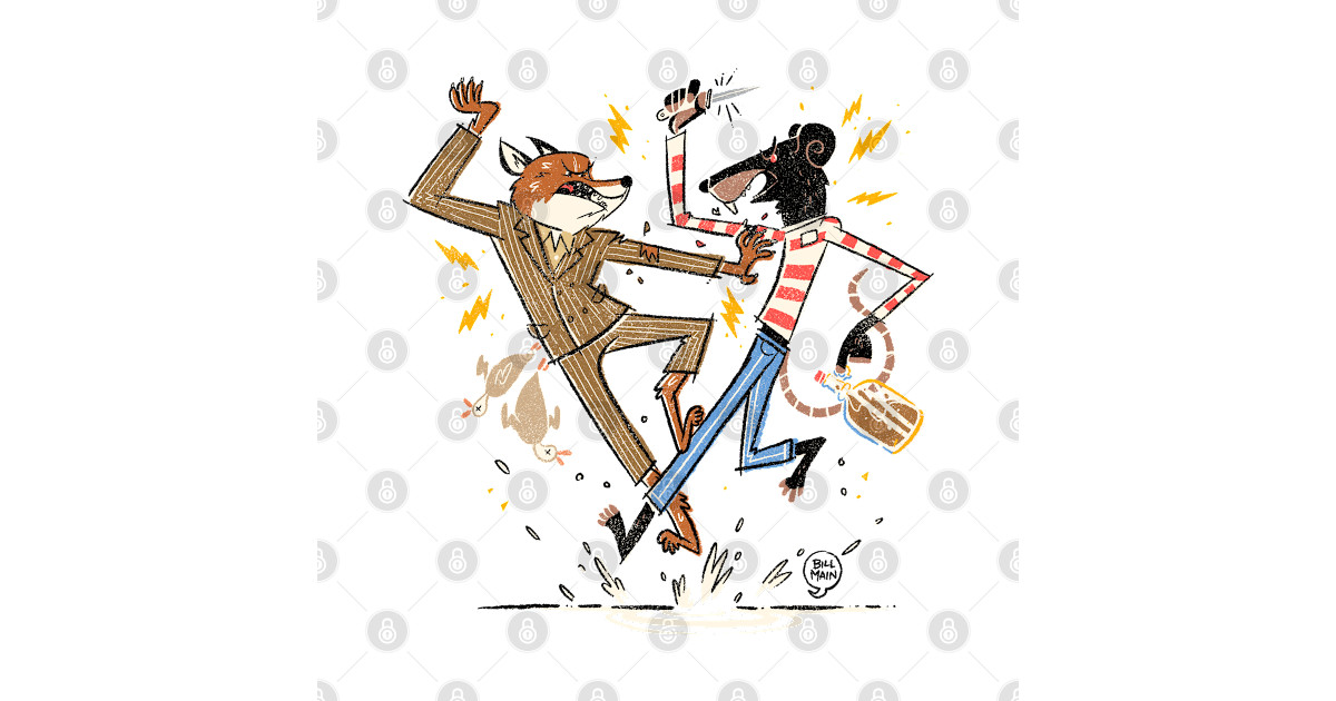 Fox and Rat - Fox - T-Shirt | TeePublic