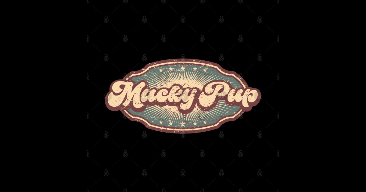 Mucky Pup Vintage Badge - Musician - Sticker | TeePublic