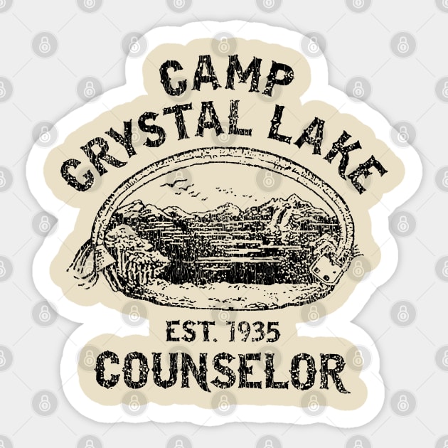 Camp Crystal Lake Vintage - Camp Crystal Lake - Sticker | TeePublic
