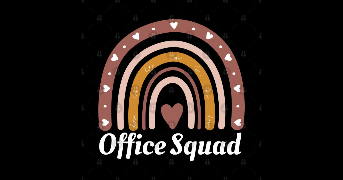 Office Squad Boho Rainbow Administrative Assistants School ...