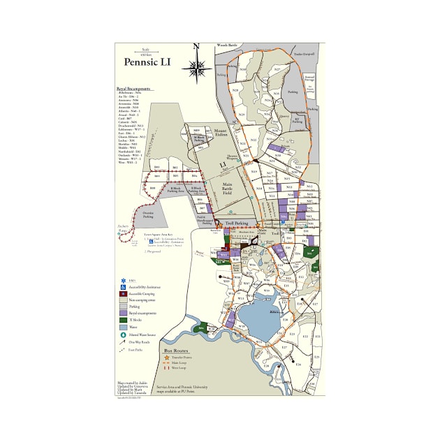 Pennsic Map 2024 - Renfair - T-Shirt | TeePublic