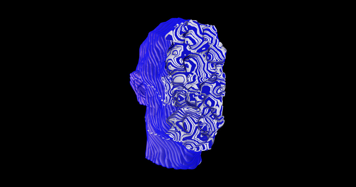 Trippy - 3D Model Blue Abstract Texture - Illustration Artwork ...