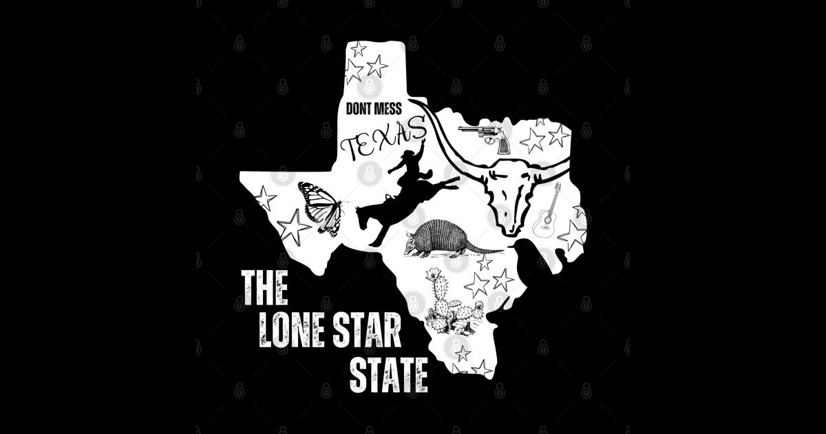Symbols of Texas Lone Star State Logo - Texas Pride - Sticker | TeePublic