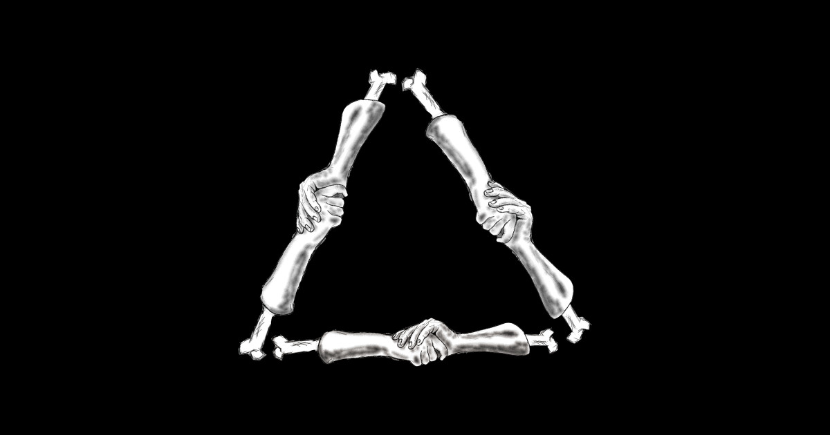 Hand Bone Triangle - Hands - Sticker | TeePublic