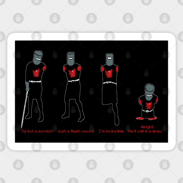 Tis But A Scratch 8bit - Tis But A Scratch 8bit - Sticker | TeePublic