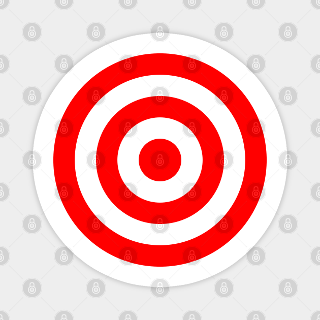 Bullseye Target Red & White Shooting Rings - Target Shooting - Magnet ...