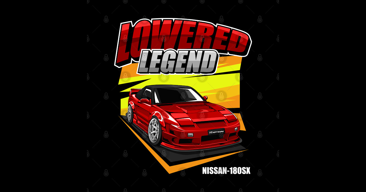 JDM LEGEND NISSAN 180SX-RED - Nissan 180sx - Sticker | TeePublic