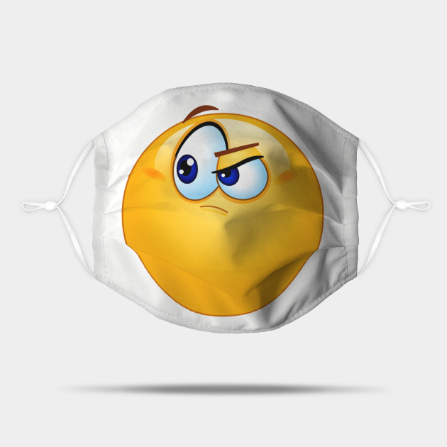 Doubtful Emoji - Emoji - Mask | TeePublic