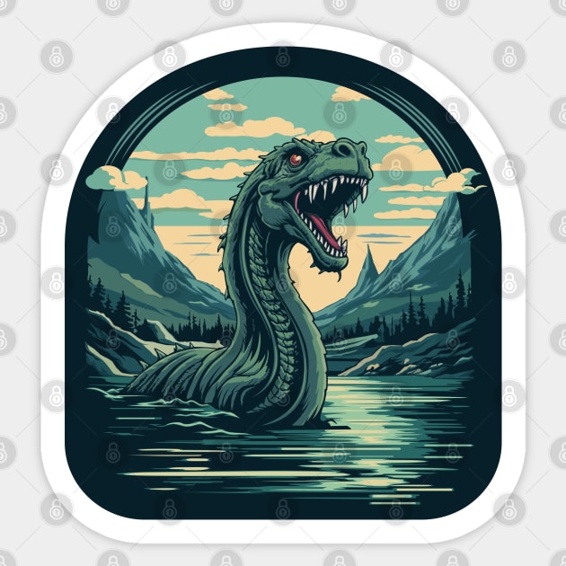 Loch-Ness monster. Dinosaur. - Loch Ness Monster Dinosaur - Sticker ...
