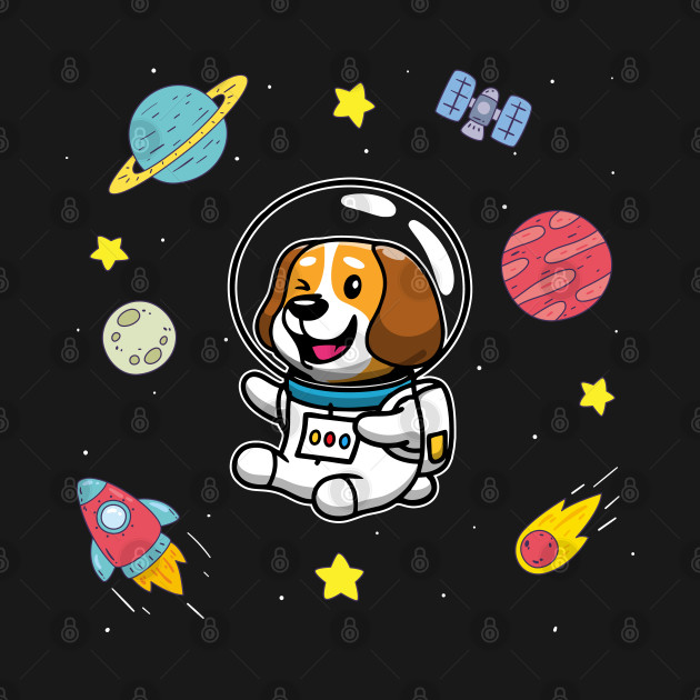Space Dog - Space Dog - T-Shirt sold by Garry Hull | SKU 1886594 | 70% ...