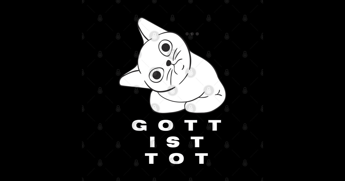 nihilistic white cat - White Cat - Sticker | TeePublic