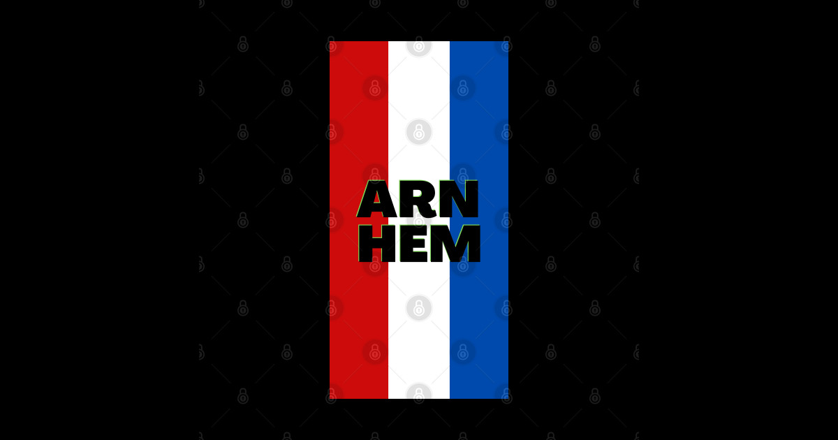 Arnhem City in Dutch Flag Vertical - Dutch Flag - Sticker | TeePublic