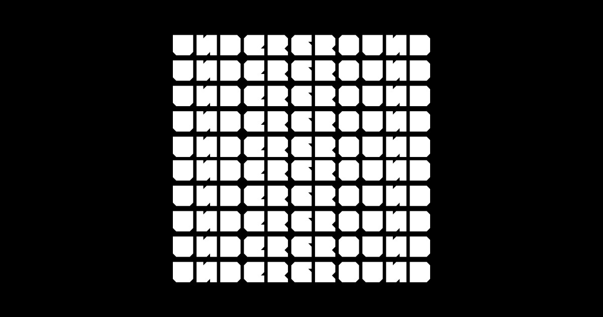 Underground typography design - Underground - Sticker | TeePublic