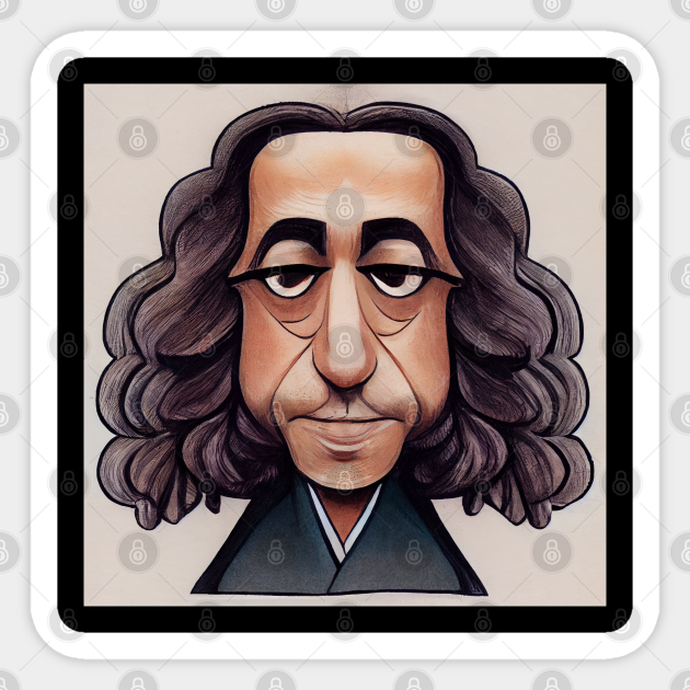 Baruch Spinoza | Comics Style - Spinoza - Sticker | TeePublic