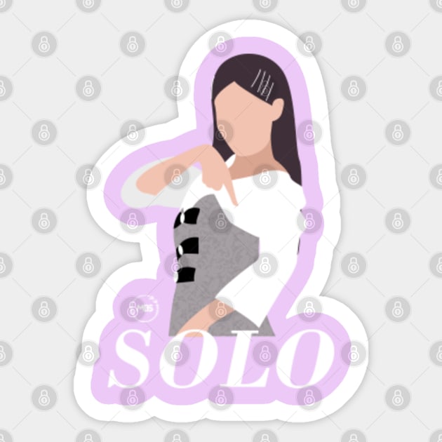 jennie solo silhouette design - Kpop Merch - Sticker | TeePublic