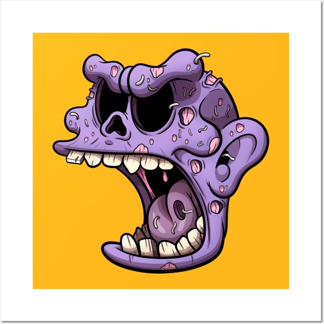 Zombie Head With Maggots - Zombie Head With Maggots - Posters and Art ...
