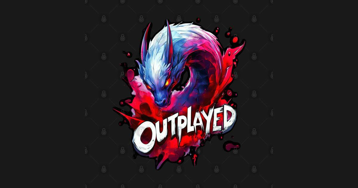 Outplayed - Ultimate Dragon Art Gamer Design - Gamer Art - T-Shirt ...