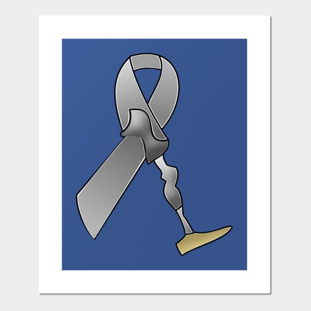 Amputee Ribbon - Amputee Ribbon - Posters and Art Prints | TeePublic