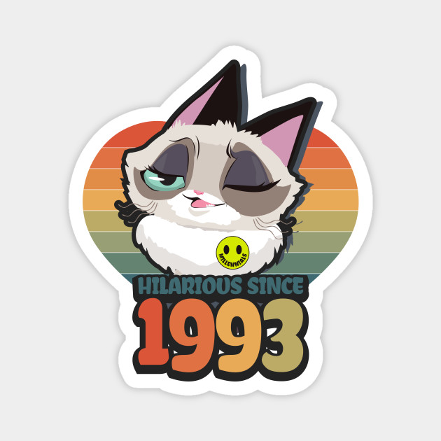 Hilarious Since 1993 Retro Birthday Party - 1993 Birthday - Magnet ...