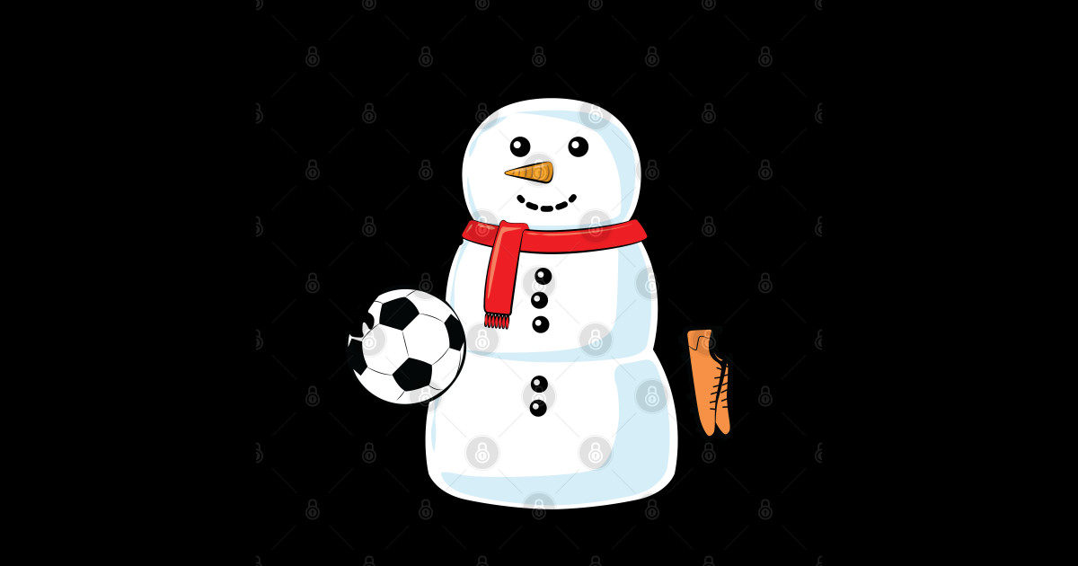 Funny Christmas Football / Soccer Snowman - Football - Pin | TeePublic