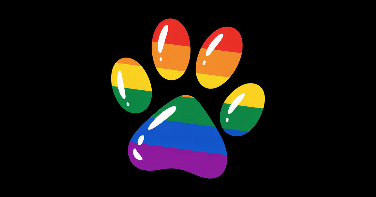 LGBTQ Pride Rainbow Dog Paw Pride Month LGBT Dog Lover - Lgbt Pride ...