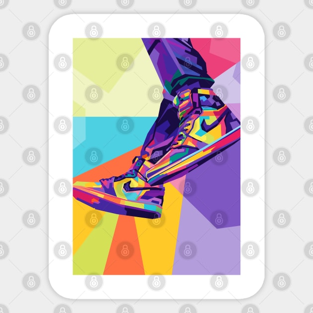 Design Shoes Sneakers Wpap Pop Art - Sneaker Art - Sticker | TeePublic