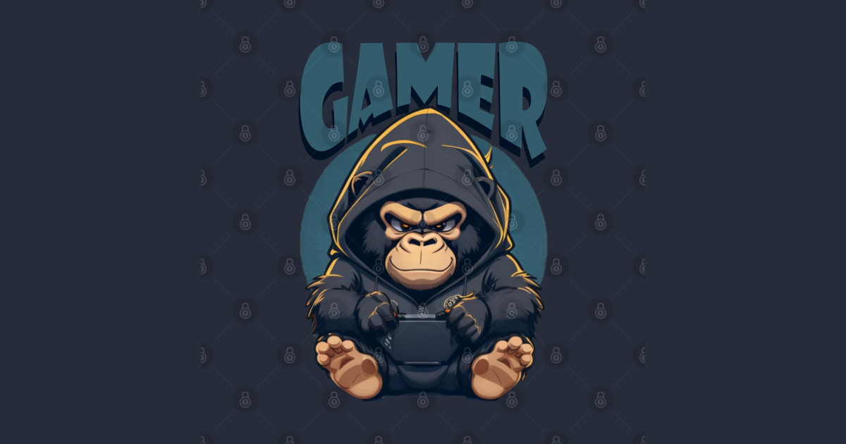 gorilla gamer - Gamer - T-Shirt | TeePublic