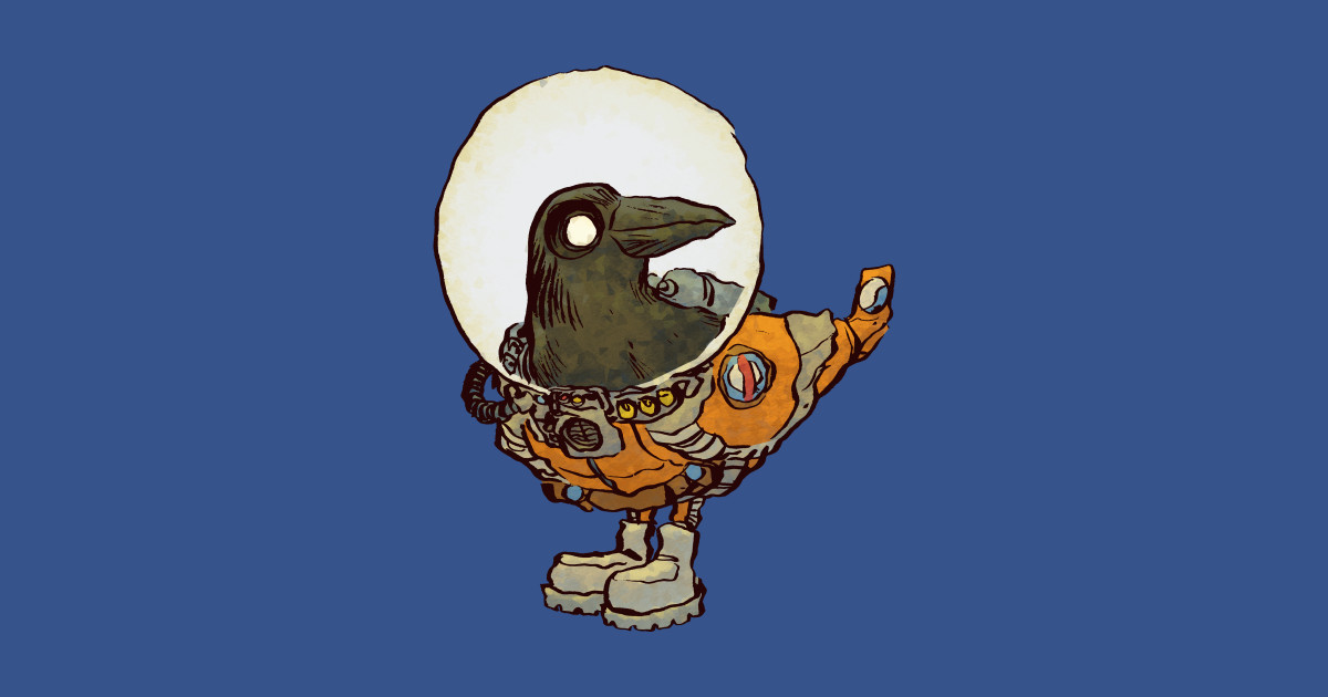 Space Crow - Astronaut - T-Shirt | TeePublic