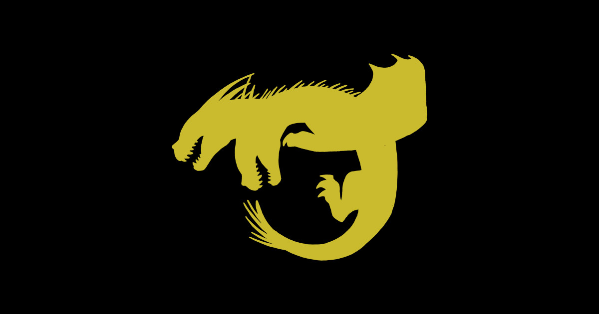 King Ghidorah Dragon Logo - Ghidorah - Sticker | TeePublic