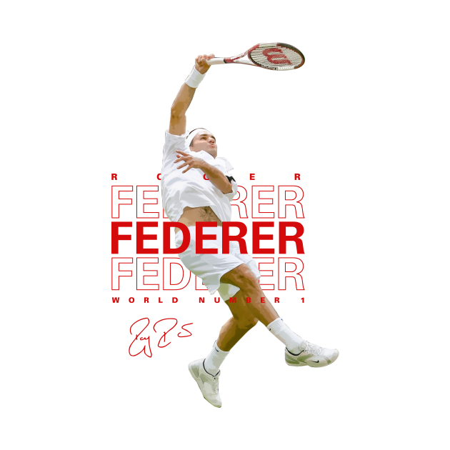 Roger Federer - Roger Federer Tennis - T-Shirt sold by Moral ...