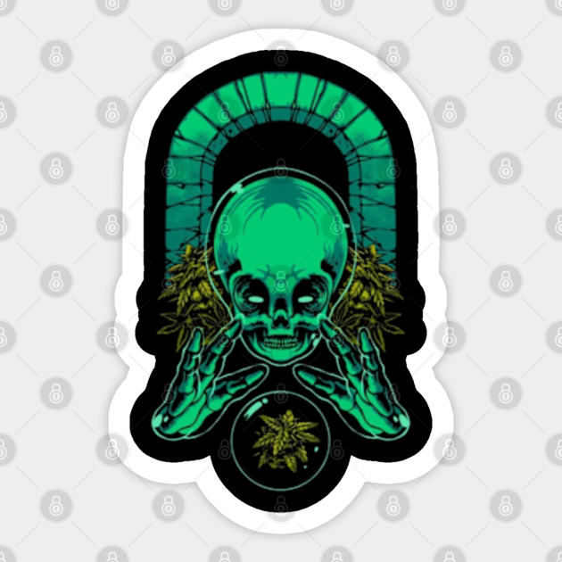 Alien weed - Alien Weed - Sticker | TeePublic