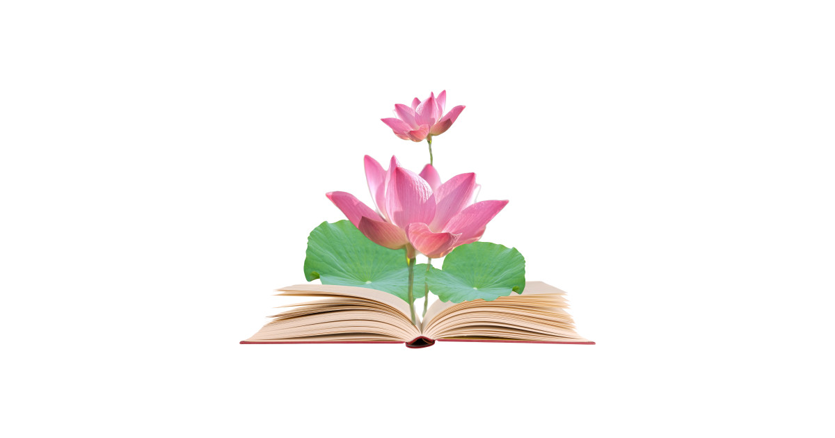 Lotus growing from book - Lotus Growing From Book - T-Shirt | TeePublic