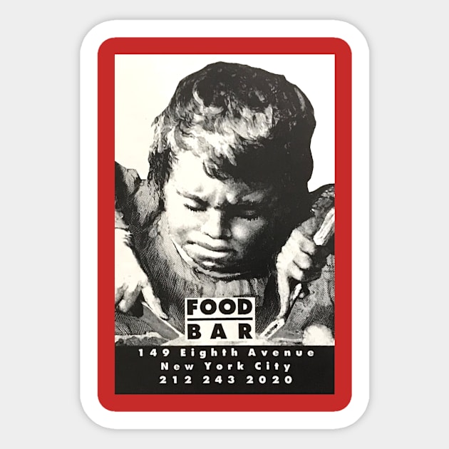 FOOD BAR Restaurant Vintage NEW YORK CITY - Food Bar - Sticker | TeePublic