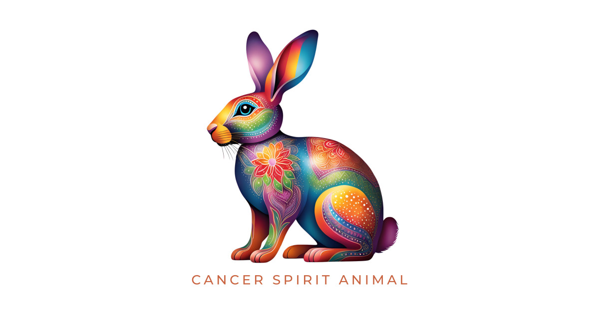 Cancer Spirit Animal Rabbit Alebrije - Cancer Horoscope Sign - T-Shirt ...