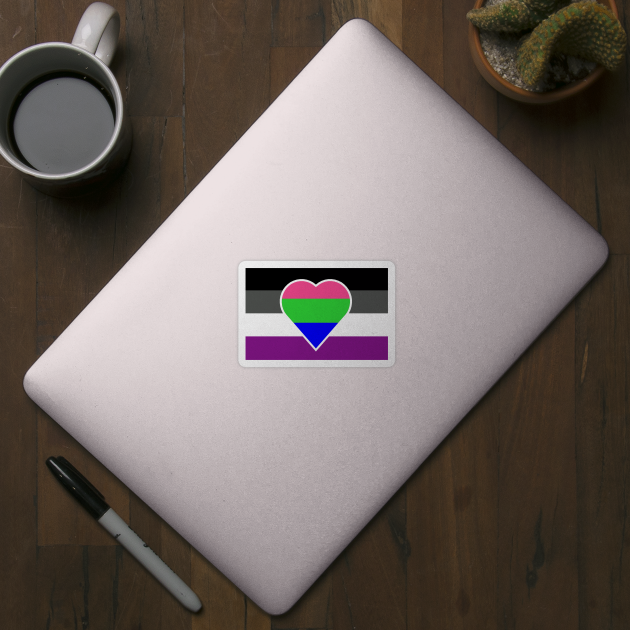 Polyromantic Asexual Flag - Polyromantic - Sticker | TeePublic