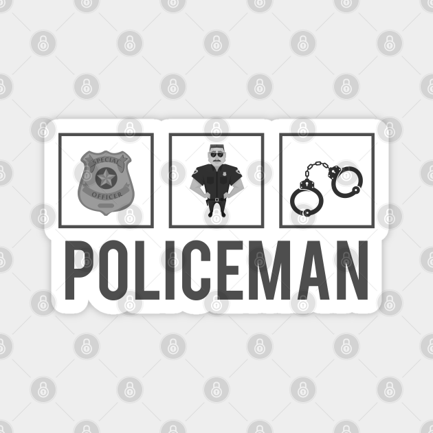 Policeman Job Sticker - Policeman - Magnet | TeePublic