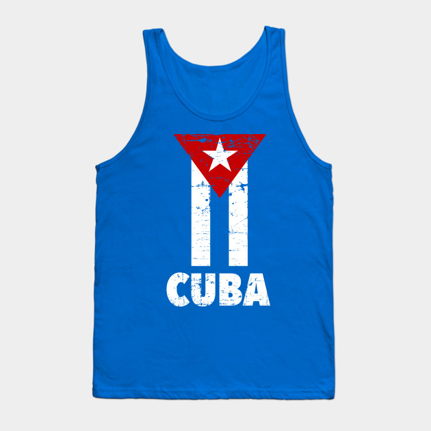 Cuban flag - Bandera de cuba - vintage grunge design - Cuba - Tank Top ...