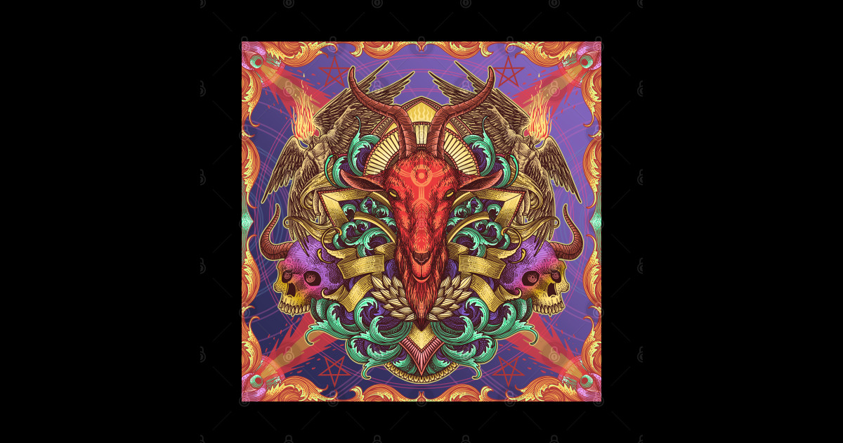 Red Goat Psychedelic Artwork - Goat Psychedelic - Posters and Art ...