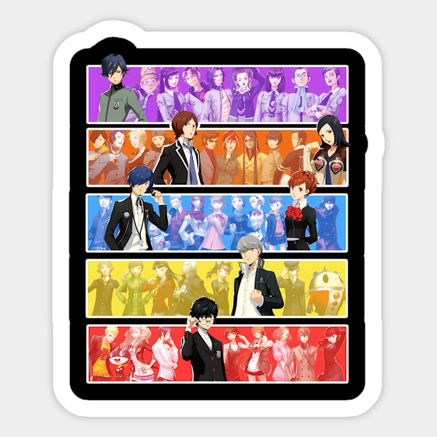 Persona Series Characters - Persona Series Characters - Sticker | TeePublic