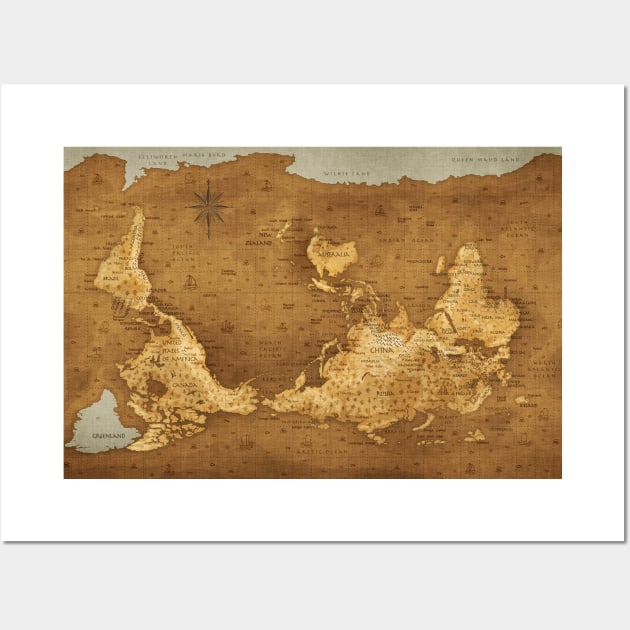 World Map - Upside Down - World Map - Posters and Art Prints | TeePublic