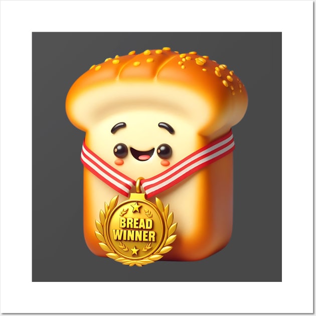 A loaf of bread wearing a gold medal with a proud smile - Bread ...