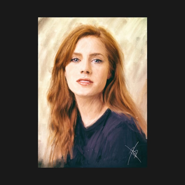 Amy Adams - Pastel on Canvas Painting - Amy Adams - T-Shirt | TeePublic