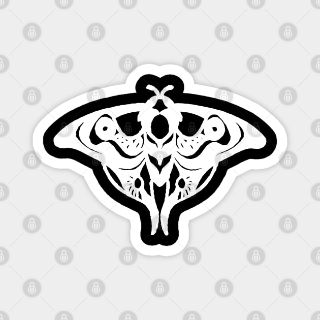 New Ellie's Moth Real Tattoo (White) - The Last Of Us - Magnet | TeePublic