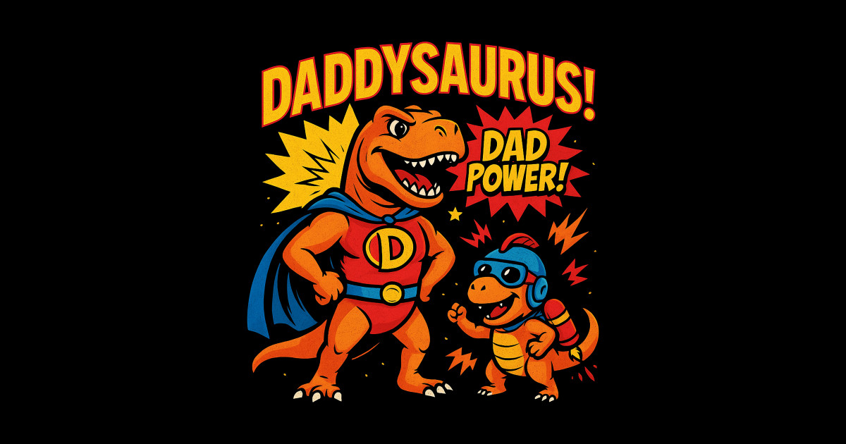Cute Daddysaurus T-Rex Dad Dinosaur Daddy Saurus Fathers Day - Fathers ...